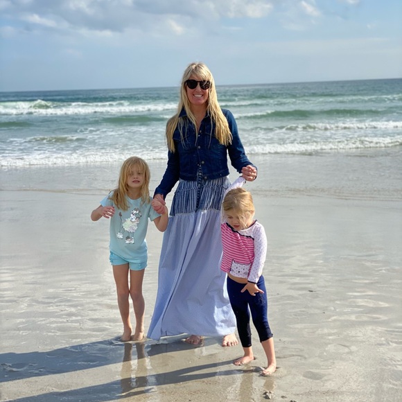 Red Carter | Dresses | Blue And White Maxi Dress | Poshmark